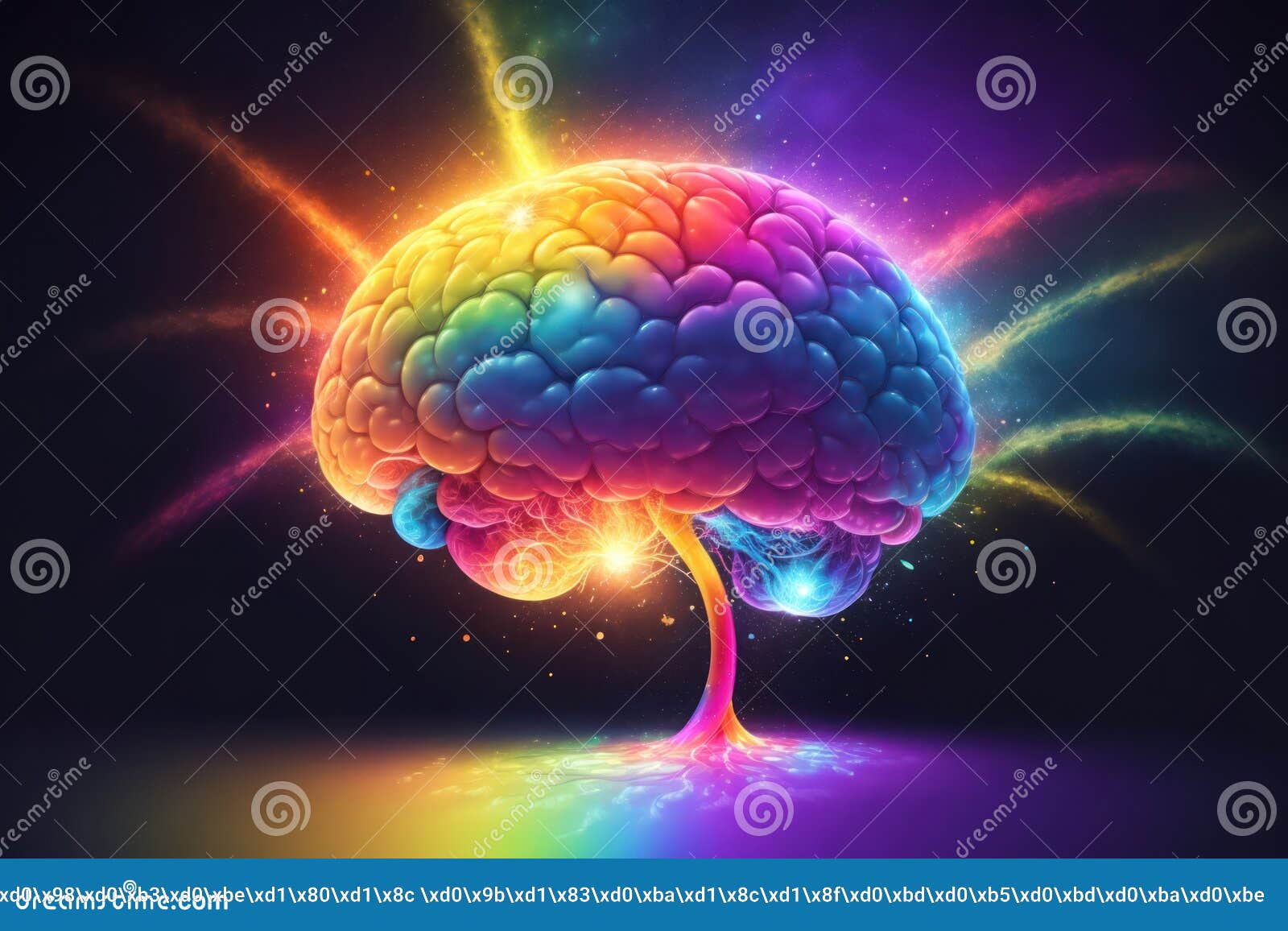 Rainbow Human Brain Explosion Cognitive Overload. Ai Generative Stock ... Rainbow Human Brain Explosion Cognitive Overload. Ai Generative Stock ...