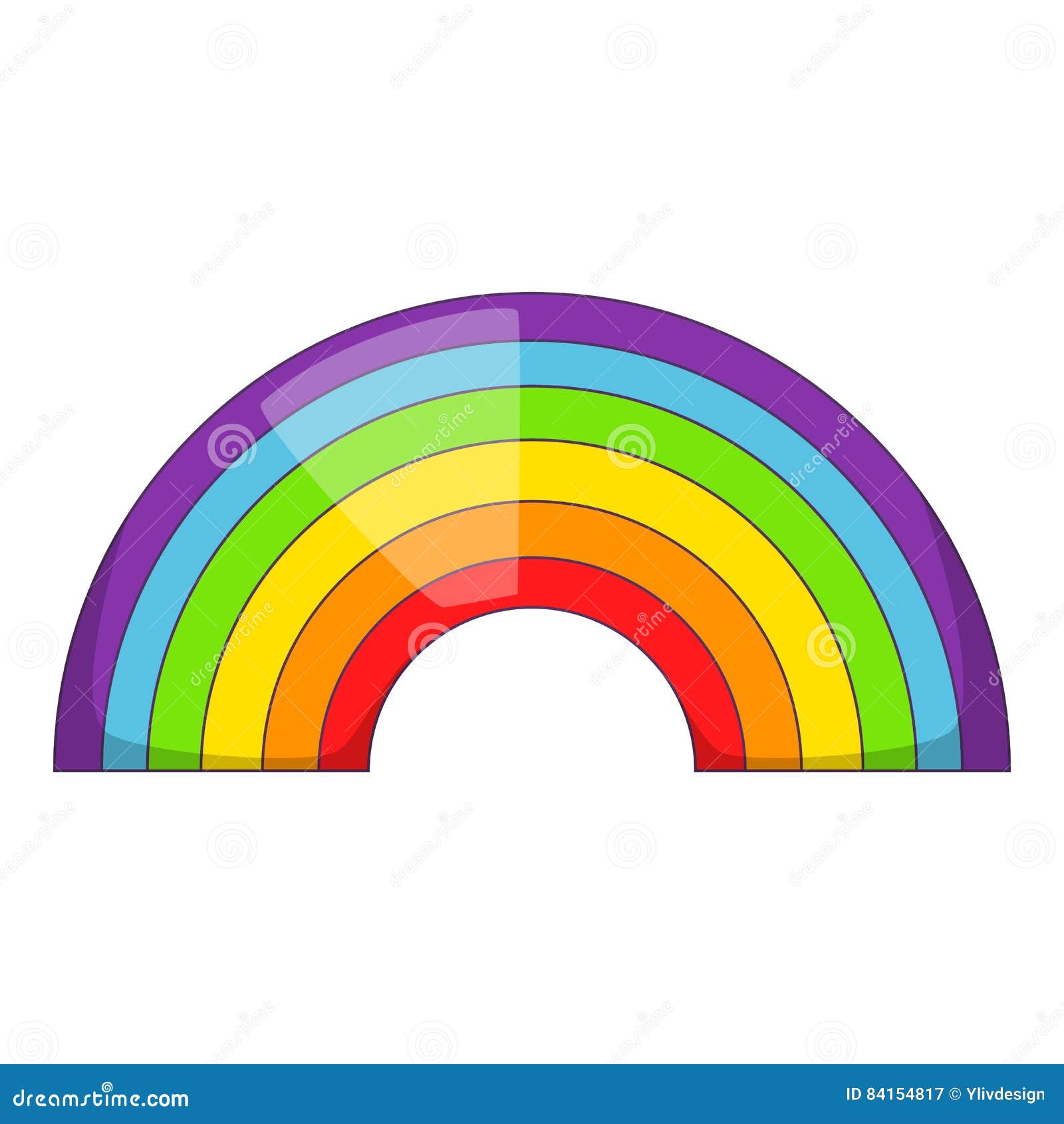 Rainbow Icon, Cartoon Style Stock Vector - Illustration of natural ...