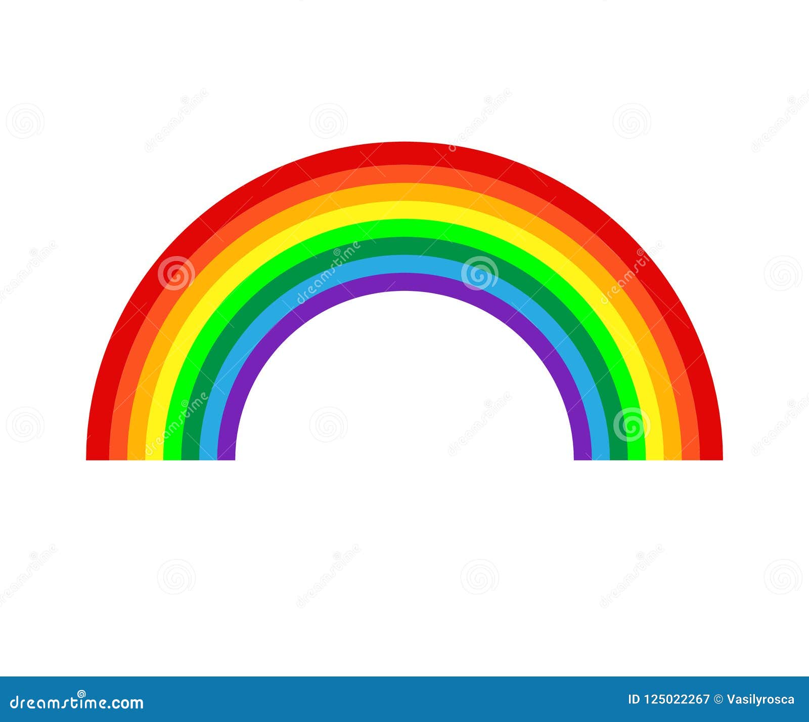 Rainbow Icon Flat Spectrum. Colorful Sky Nature Element Symbol, Vector ...