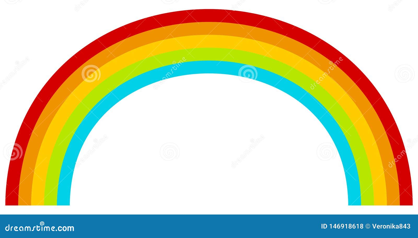 Rainbow Icon, Flat Style. Vector Clipart Stock Vector - Illustration of ...