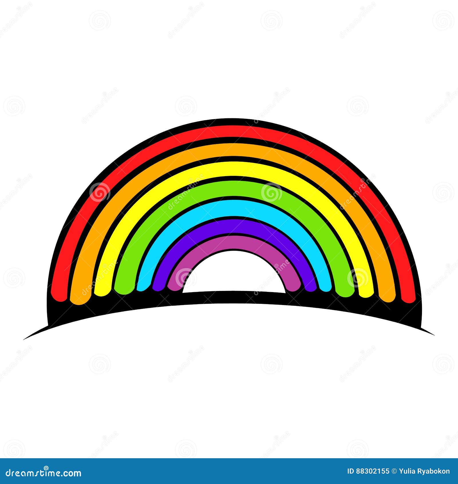 Rainbow icon, icon cartoon stock vector. Illustration of modern - 88302155