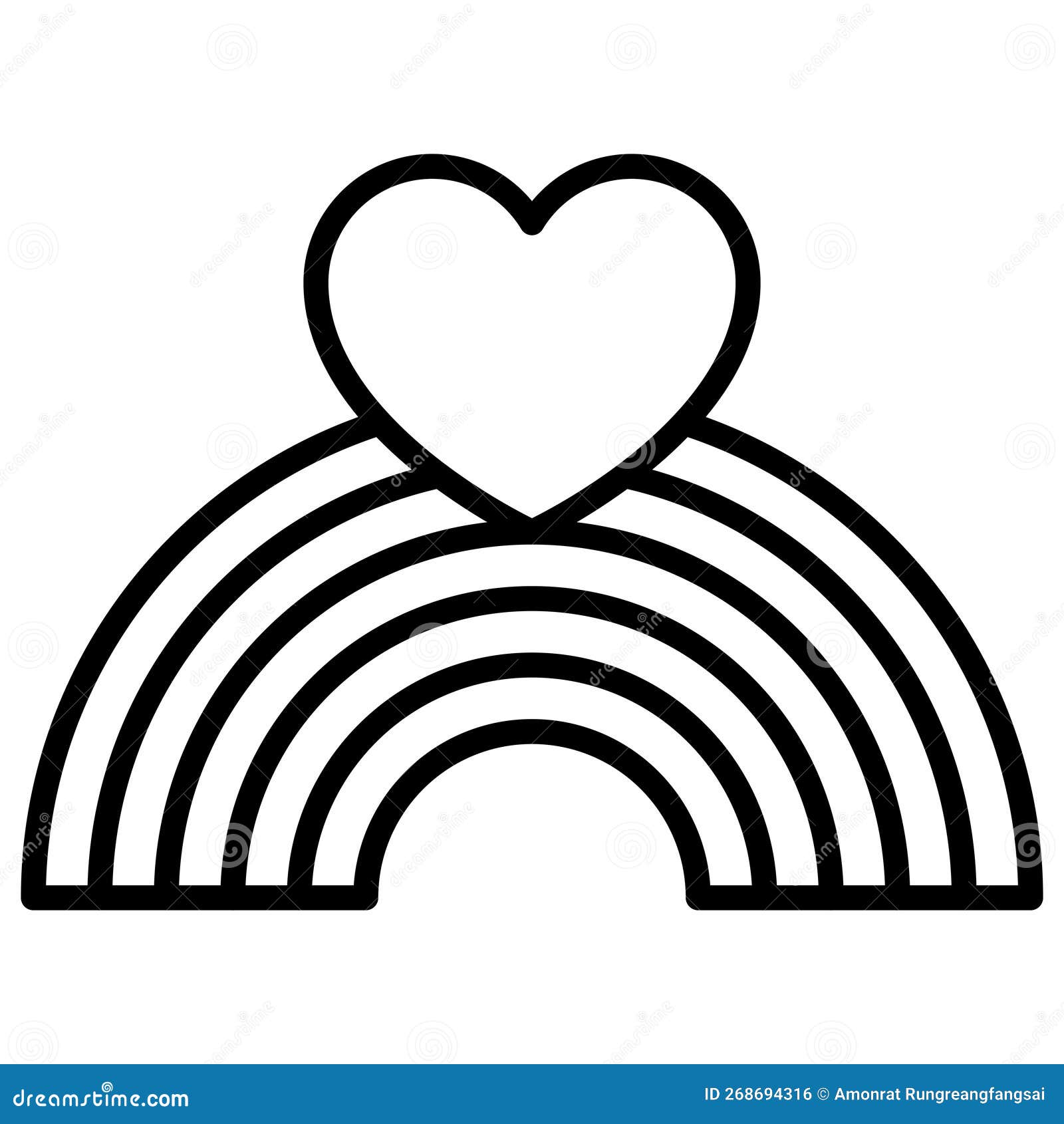 Rainbow Icon, Love and Heart Vector Stock Vector - Illustration of ...