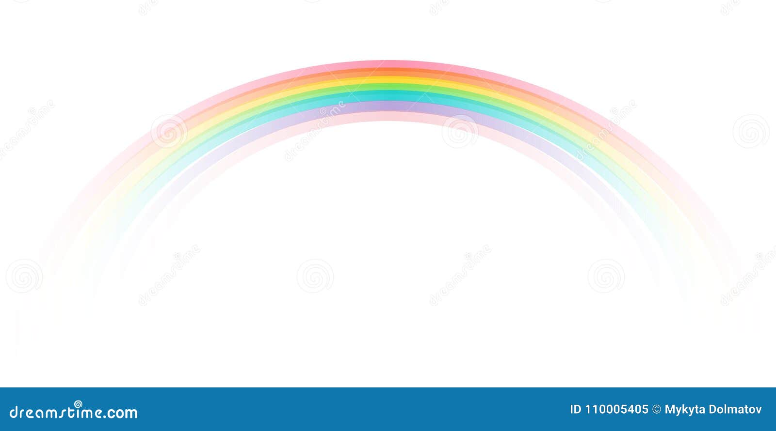 Rainbow Icon Realistic. Perfect Icon Isolated on Background Stock ...