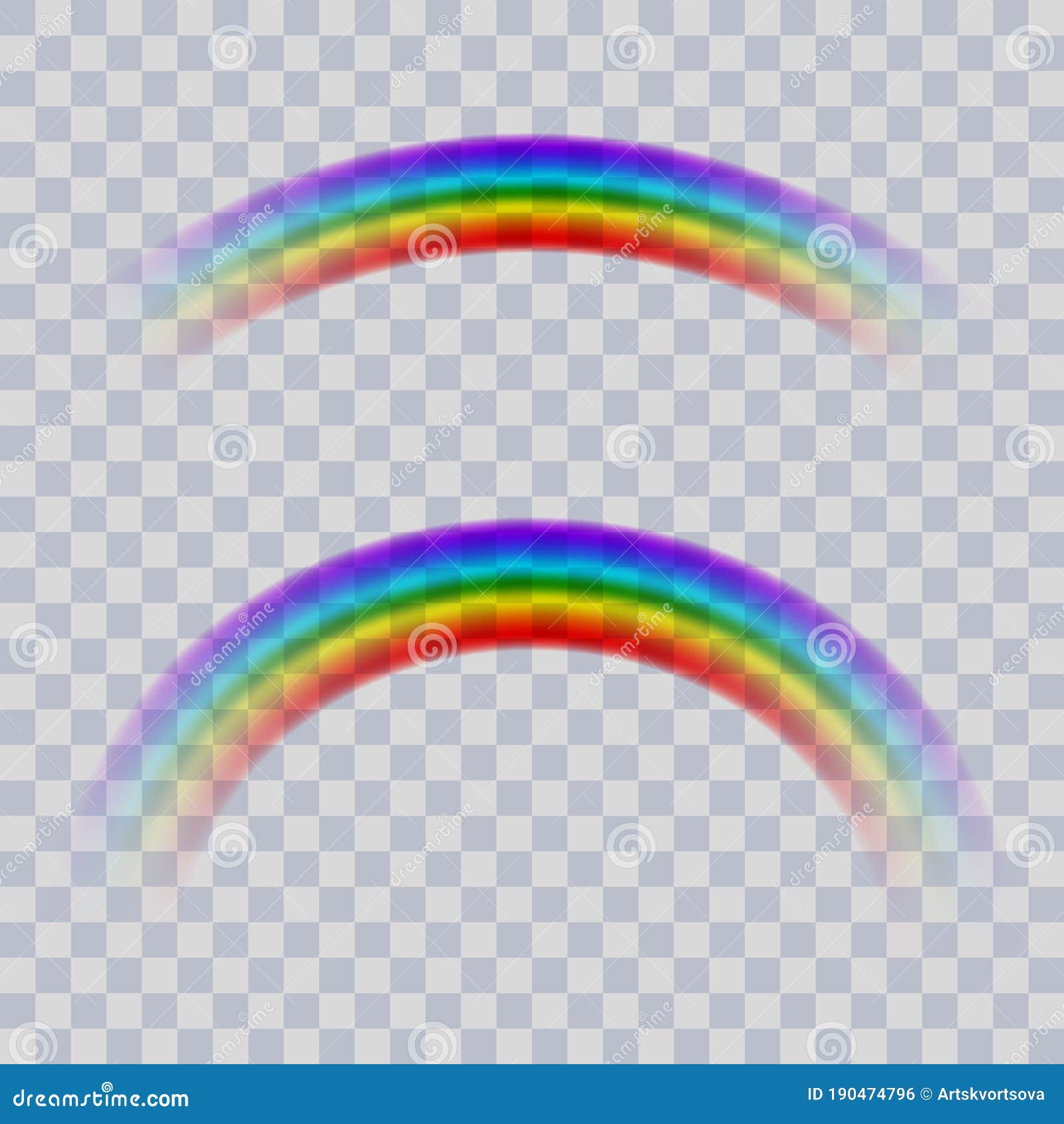 Rainbow Icon Realistic. Perfect Icon Isolated on Transparent Background ...