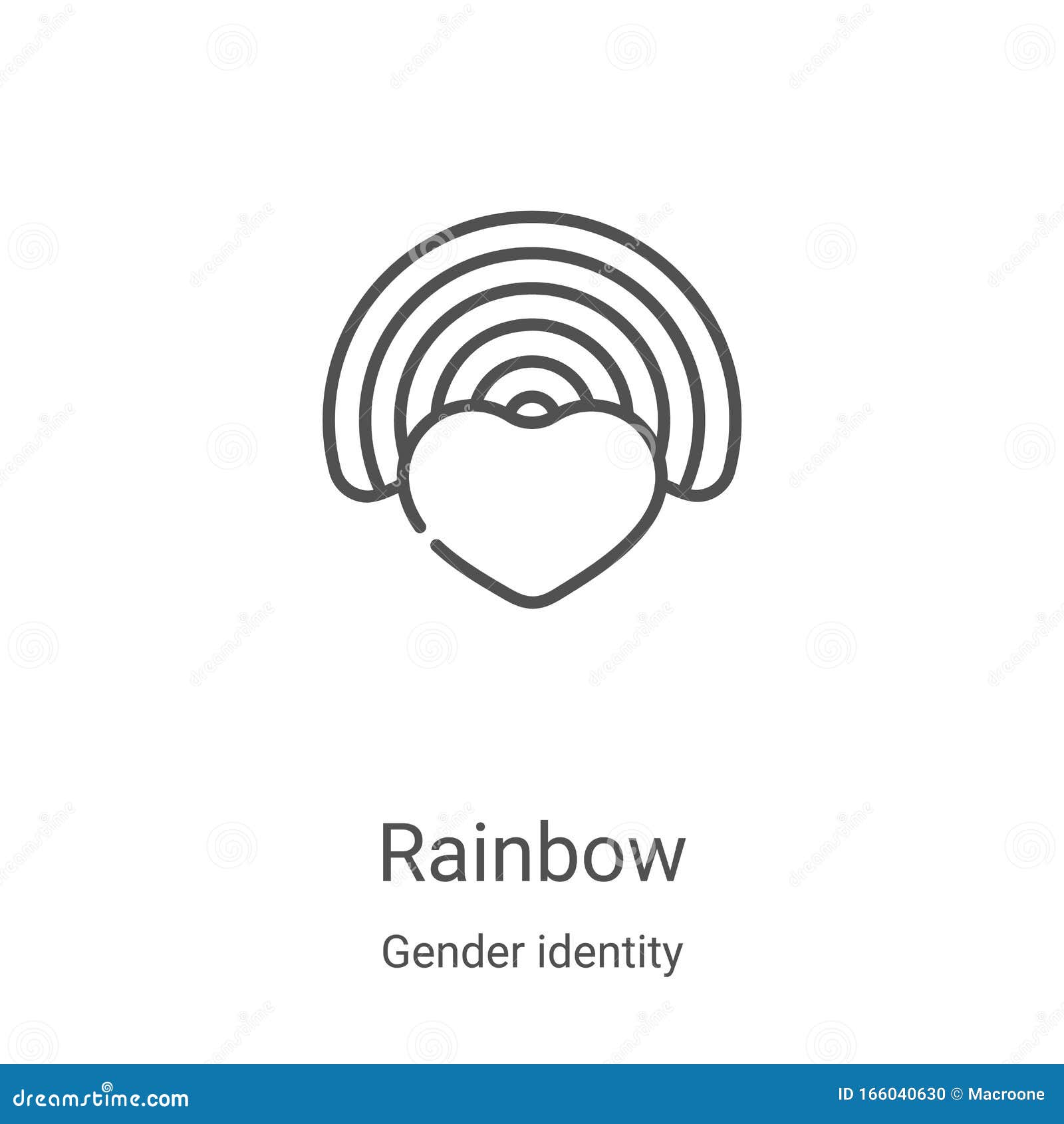 Rainbow Icon Vector from Gender Identity Collection. Thin Line Rainbow ...