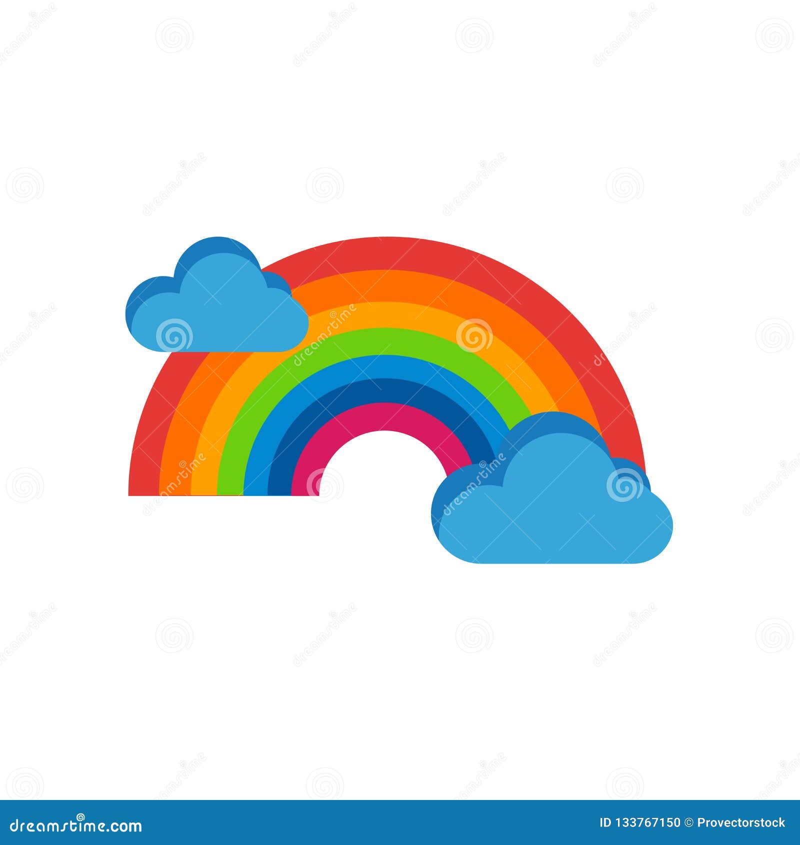 Rainbow Icon Vector Sign and Symbol Isolated on White Background Stock ...