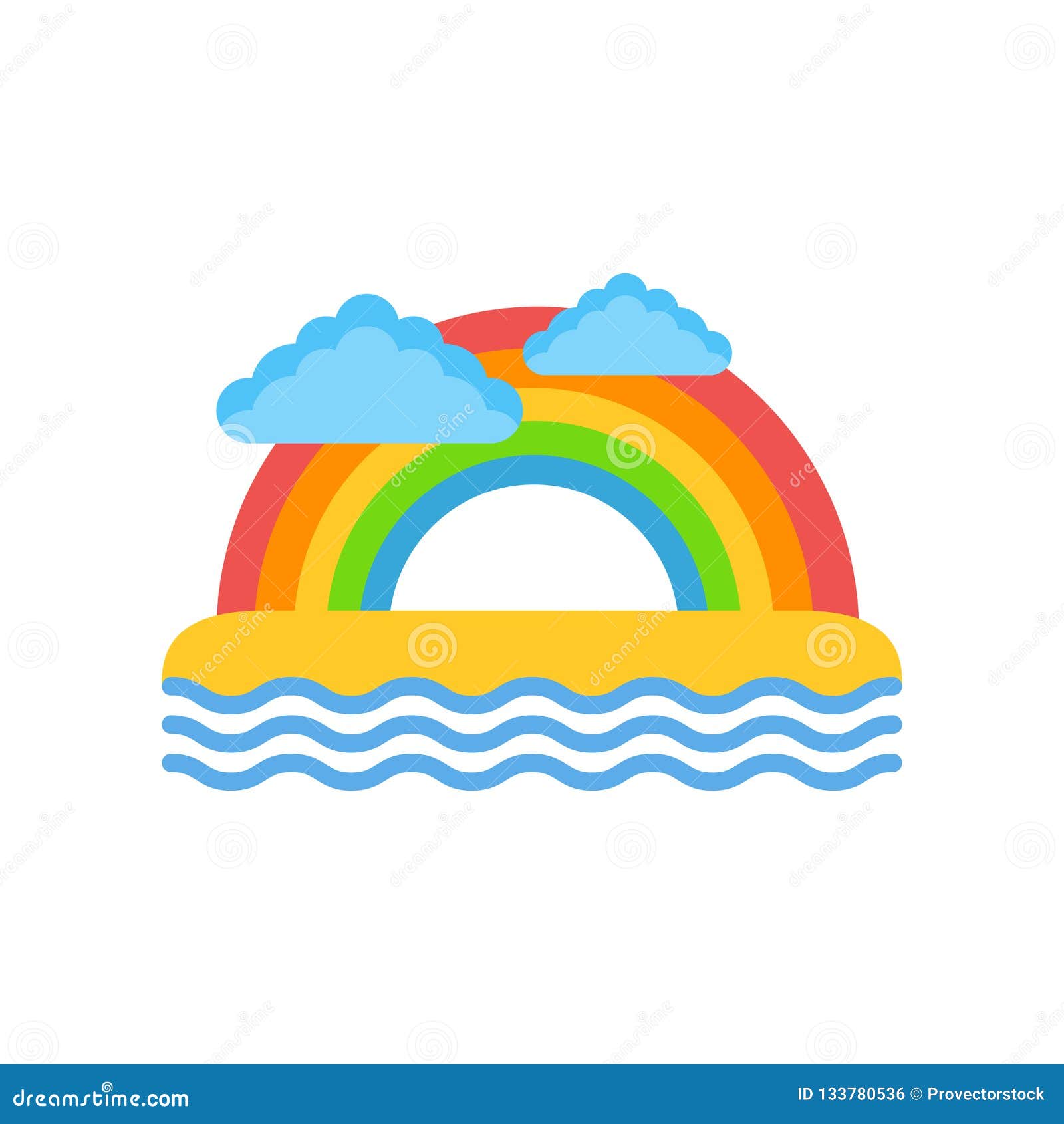 Rainbow Icon Vector Sign and Symbol Isolated on White Background Stock ...