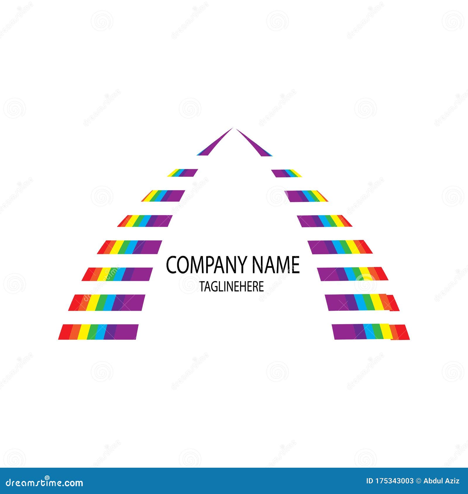 Rainbow Illustration Logo Vector Stock Vector - Illustration of emblem ...