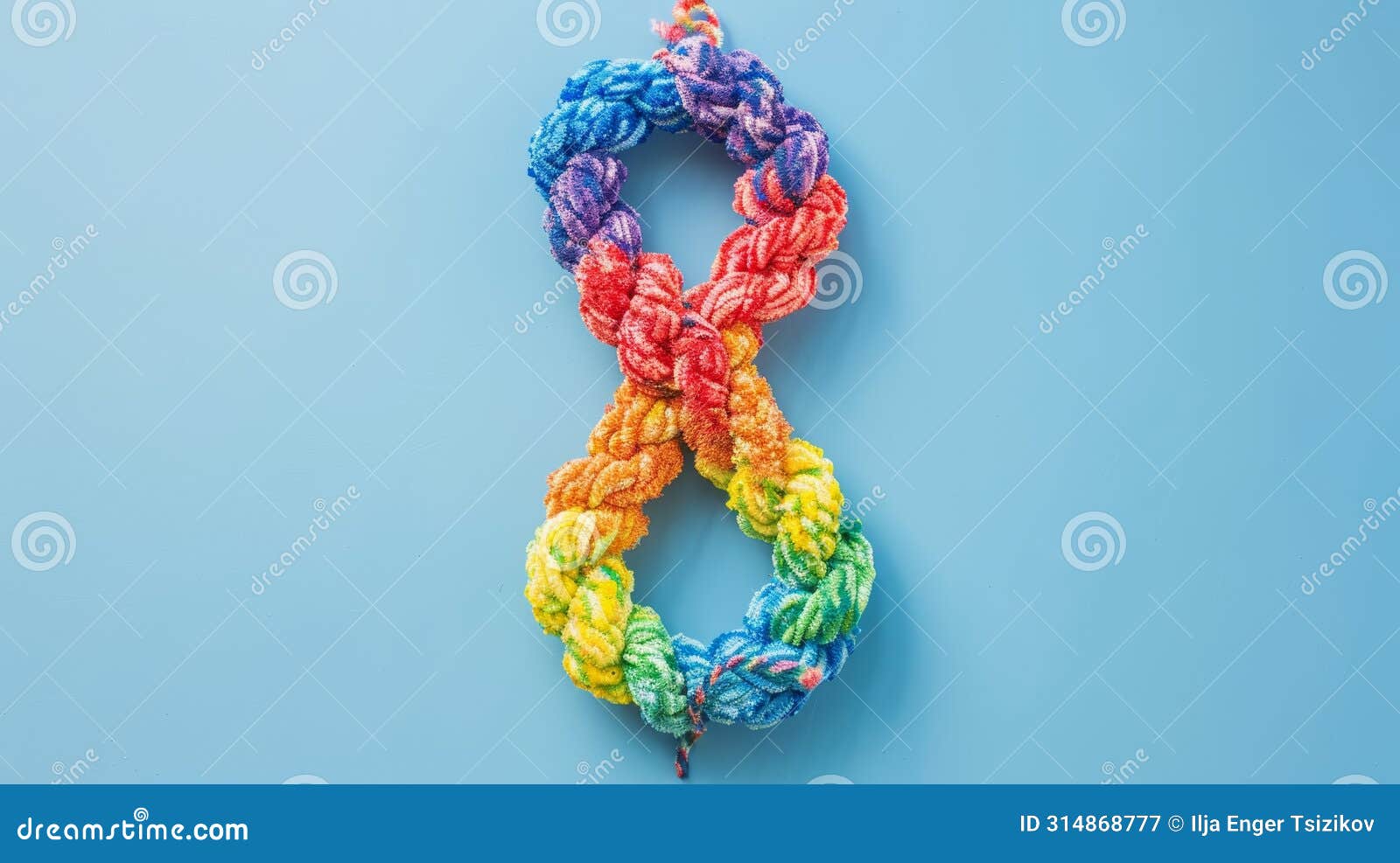 Rainbow Infinity Symbol on Blue Background for Autism Awareness, Adhd ...