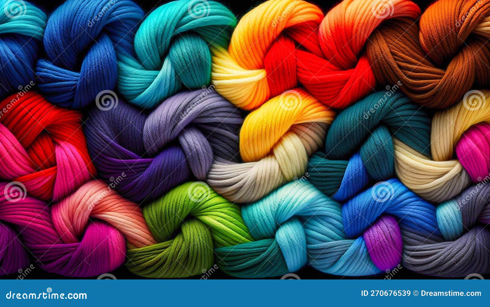 Knitting Background With A Gradient Of Purple, Pink, Scarlet And Yellow ...