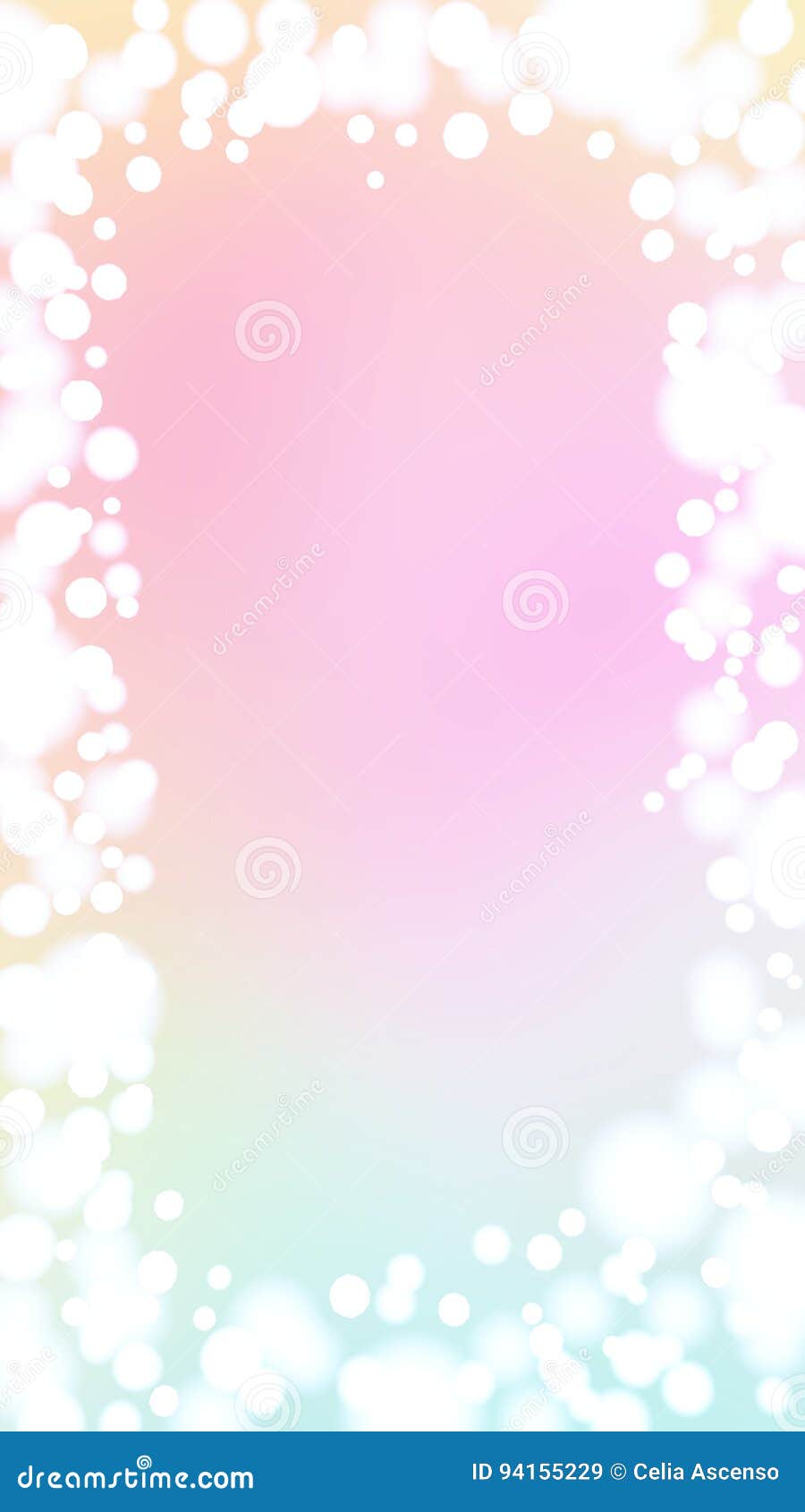 Rainbow Invitation Card Lights Frame Stock Illustration - Illustration ...