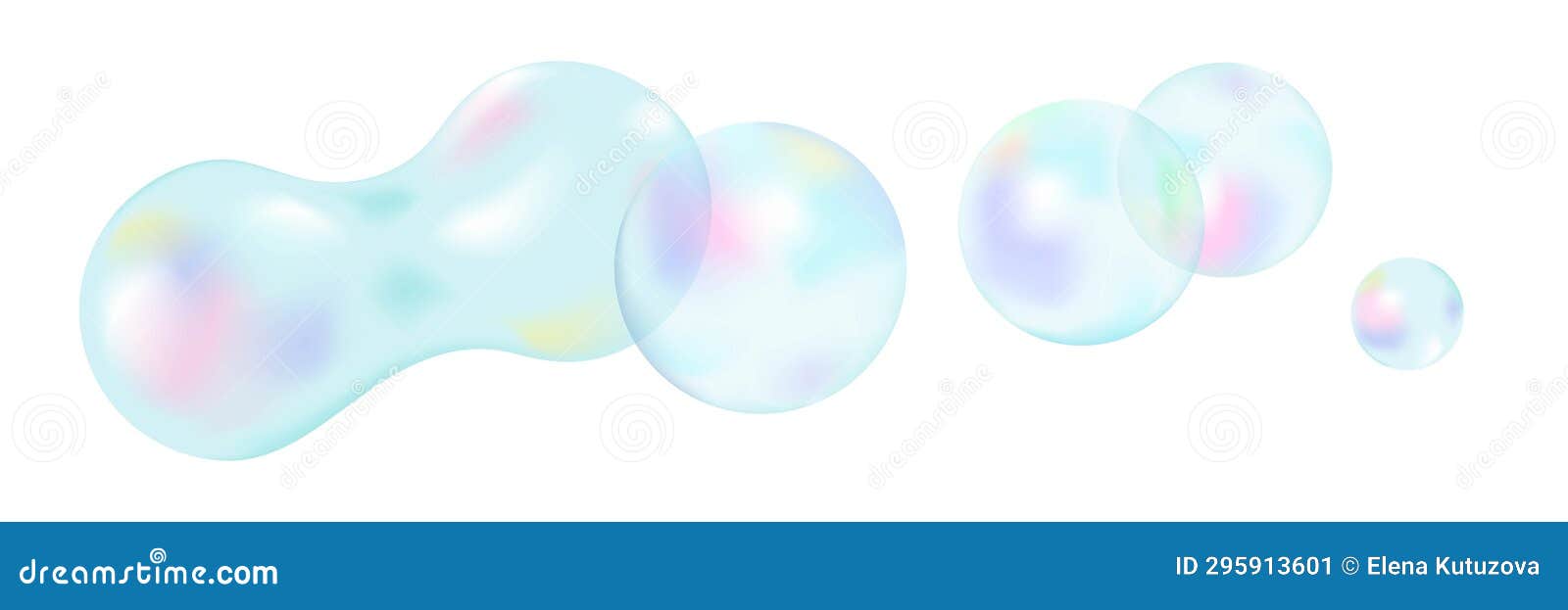 Rainbow Iridescent Balls. Flying Isolated Transparency Balls. Vector ...