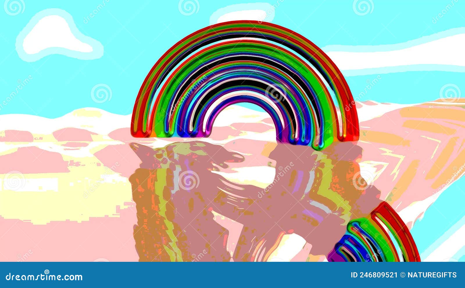 Rainbow Joy Background Video 3D Stock Illustration - Illustration of ...