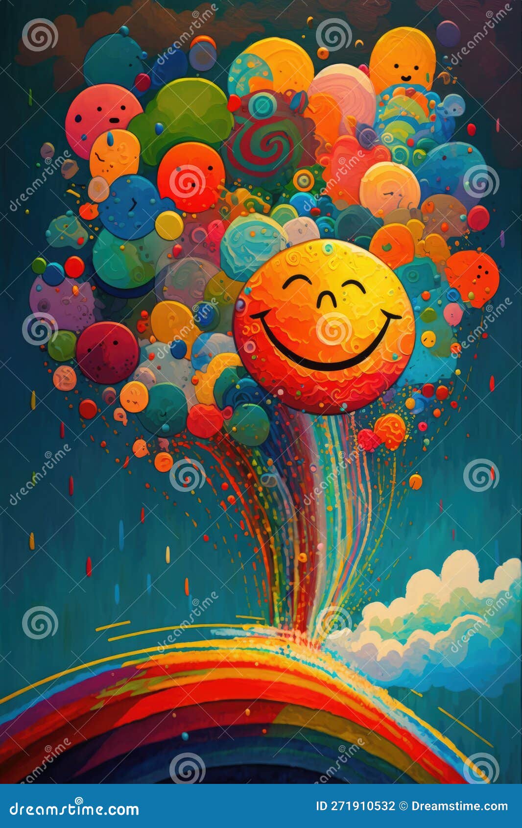 Rainbow of Joy of Positivity and Pride Stock Illustration ...