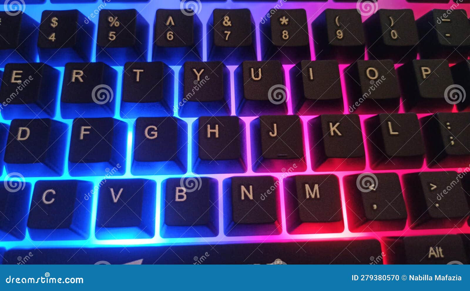 A rainbow keyboard stock photo. Image of netbook, number - 279380570