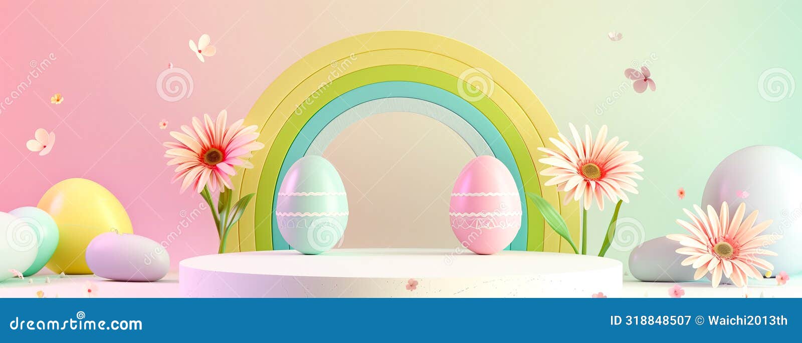 Rainbow Kids Colorful Day Stage Layout with Little Star and Clouds ...