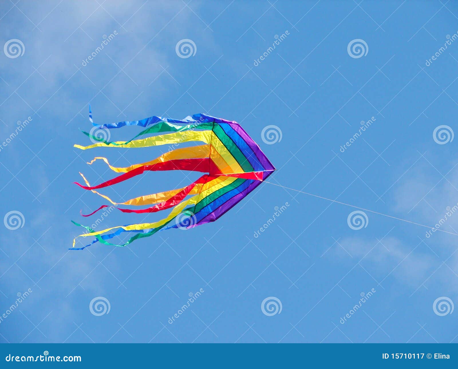 Rainbow kite stock image. Image of lonely, colorful, clear - 15710117