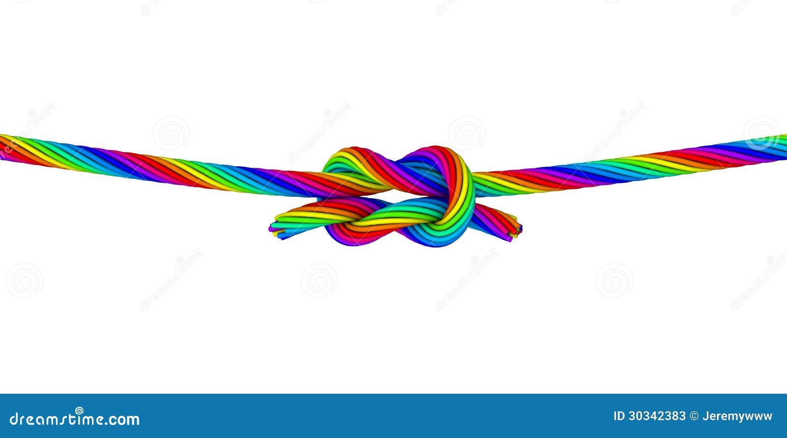Rainbow Knot_C stock illustration. Illustration of connection - 30342383