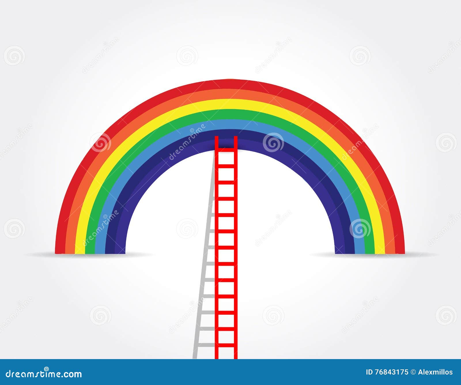 Rainbow Ladder Illustration Design Graphic Stock Illustration ...