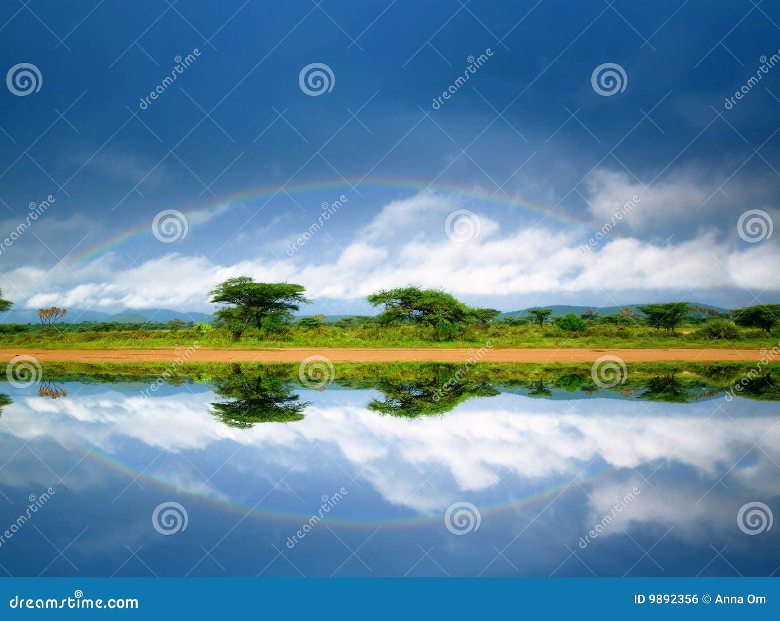 Rainbow in the Lake stock photo. Image of blue, majestic - 9892356