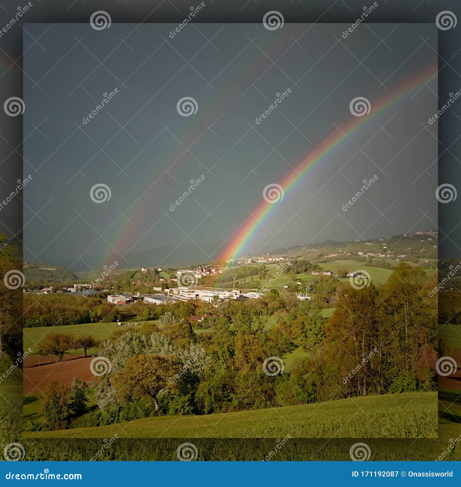 Rainbow Landscape Abstract Creative Background Stock Image - Image of ...