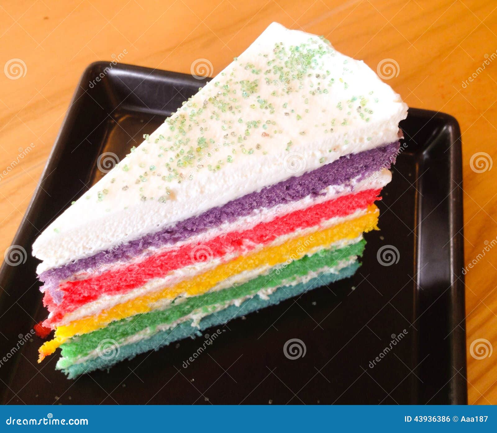 Rainbow layer cake stock photo. Image of rainbow, sweet - 43936386