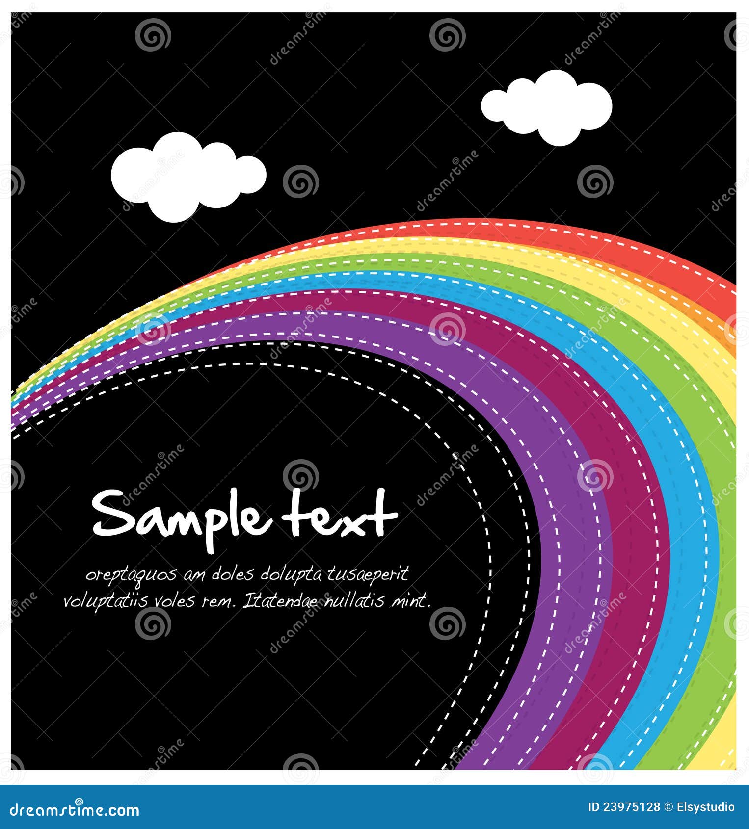 Rainbow layout stock vector. Illustration of card, layout - 23975128