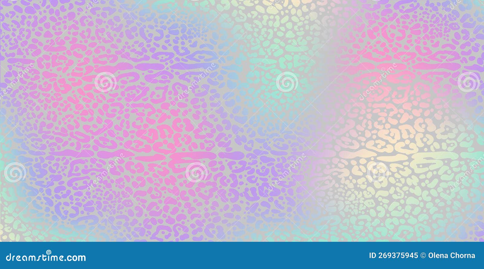 Rainbow Leopard Background. Holographic Foil Cheetah Texture. Animal ...