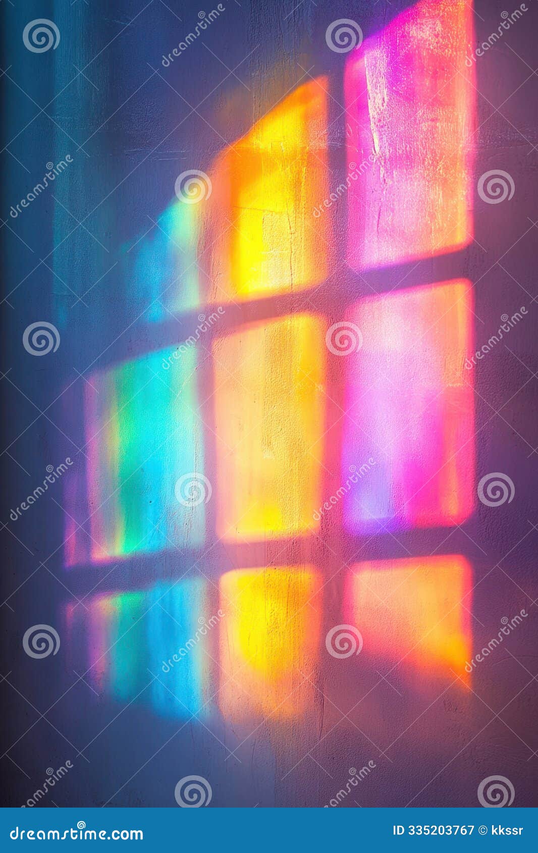 Rainbow Light Overlay, a Blurred Rainbow Light Effect Creates a ...