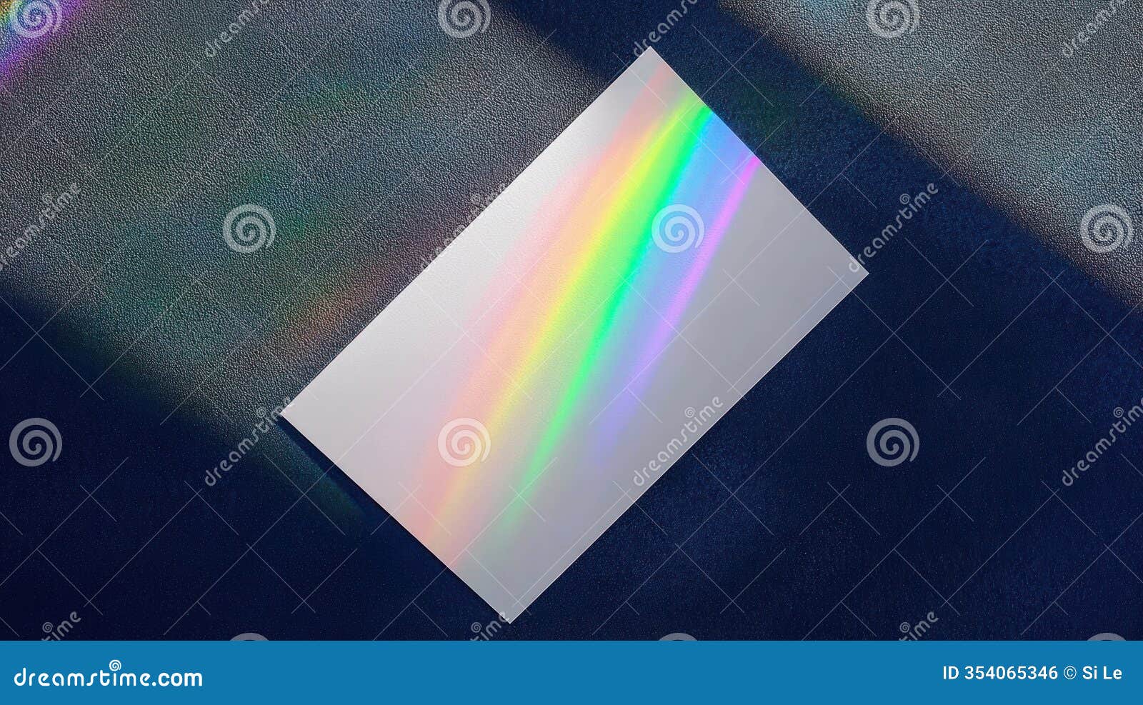 Rainbow Light Refraction Caustic Effect on Empty White Rectangle Poster ...