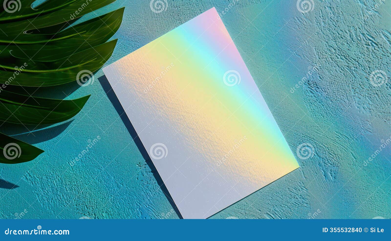 Rainbow Light Refraction Caustic Effect on White Vertical Rectangle ...