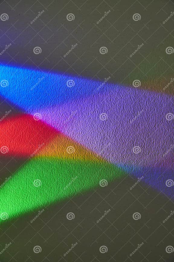 Rainbow Light Refraction on Textured Surface Stock Photo - Image of ...
