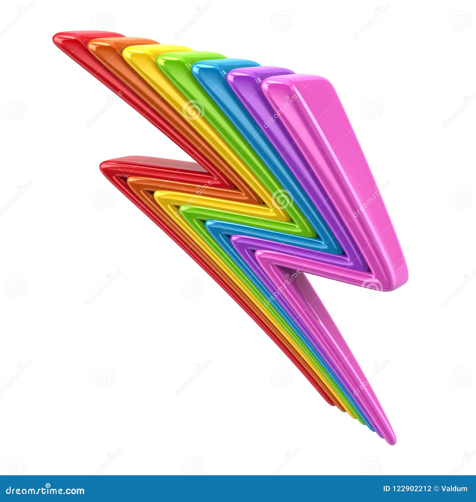 Rainbow Lightning Storm With A Black Background. AI-Generated. Royalty ...