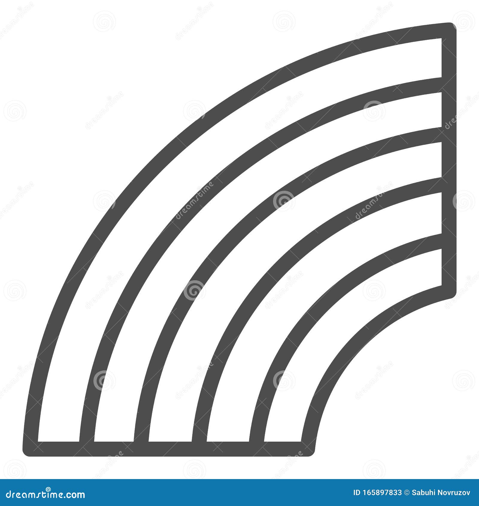 Rainbow Line Icon. Sky Vector Illustration Isolated on White. Nature ...