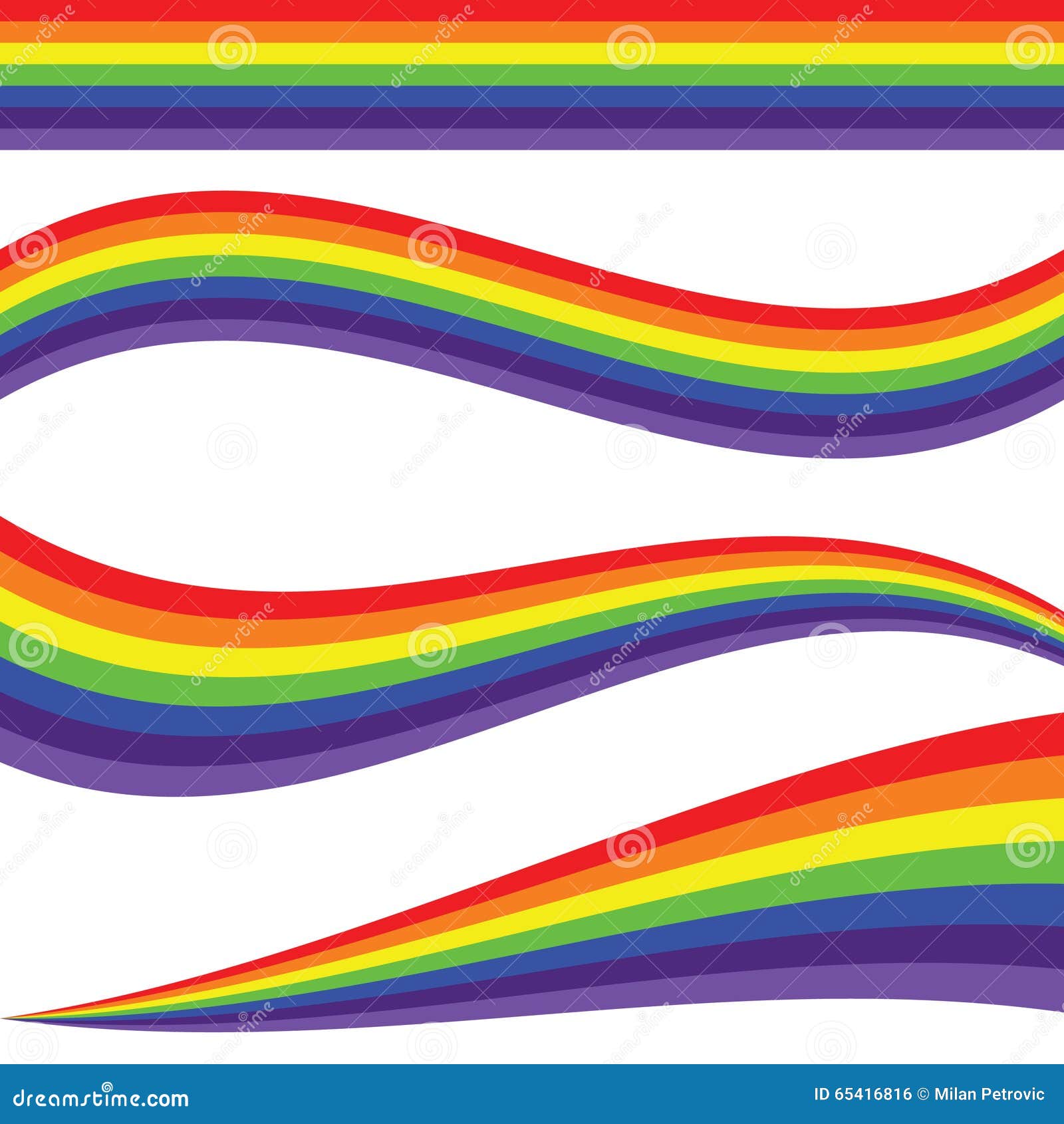 Rainbow line illustration stock vector. Illustration of cartoon - 65416816