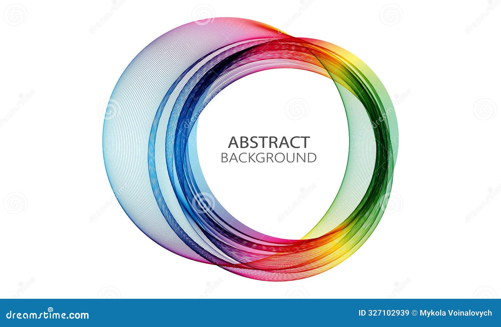 Circular Wave Symbol Visualized With Simple Touch Cartoon Vector ...
