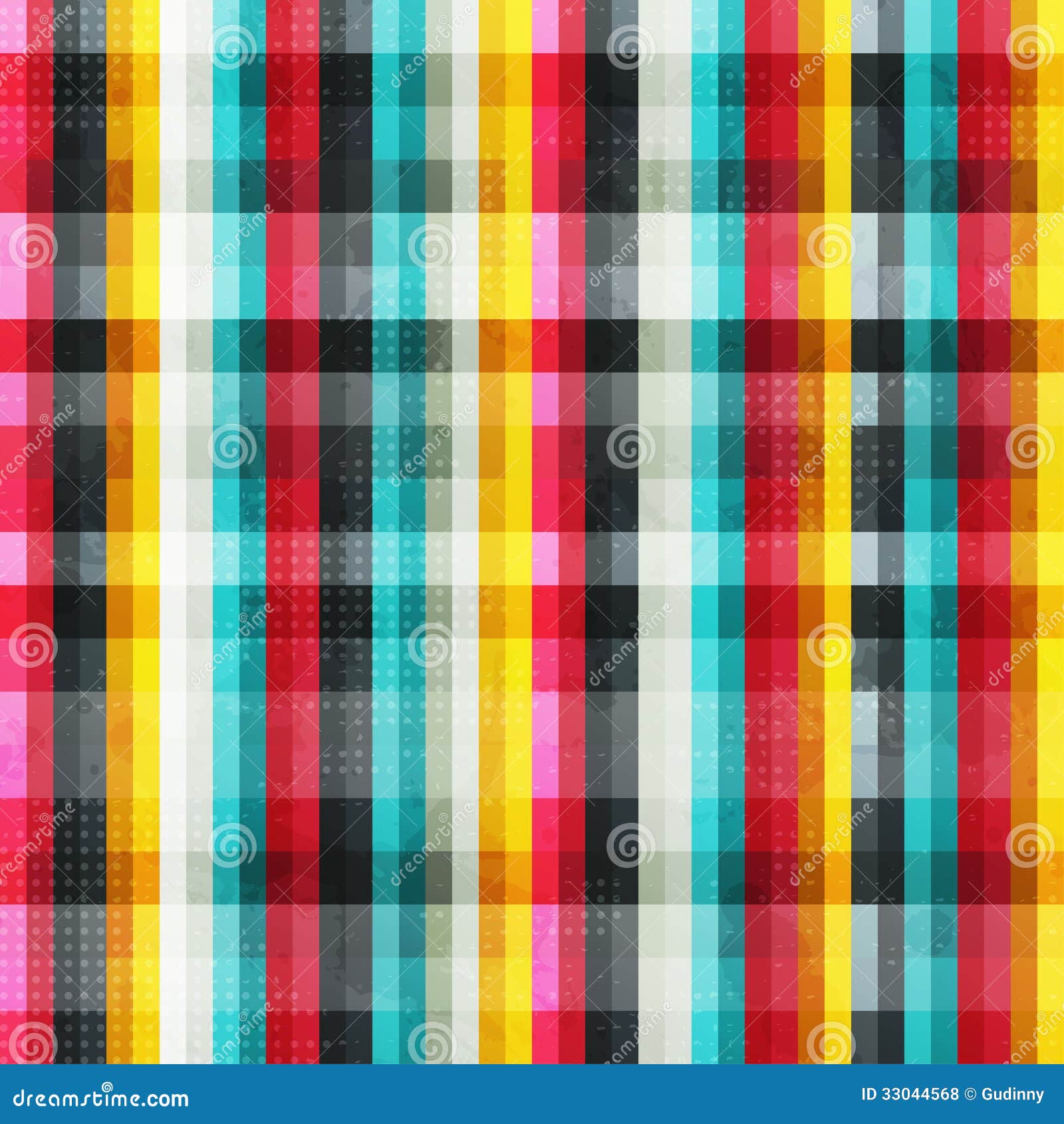 Rainbow Lines Seamless Pattern with Grunge Effect Stock Vector ...