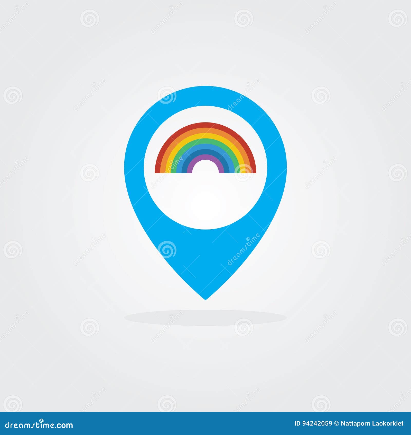 Rainbow Location. stock vector. Illustration of color - 94242059