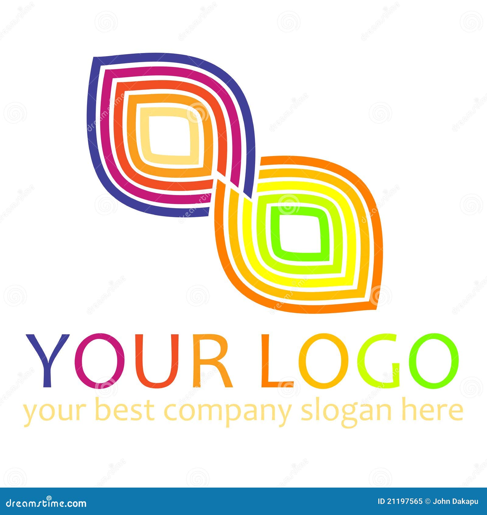 Rainbow Logo stock illustration. Illustration of bright - 21197565