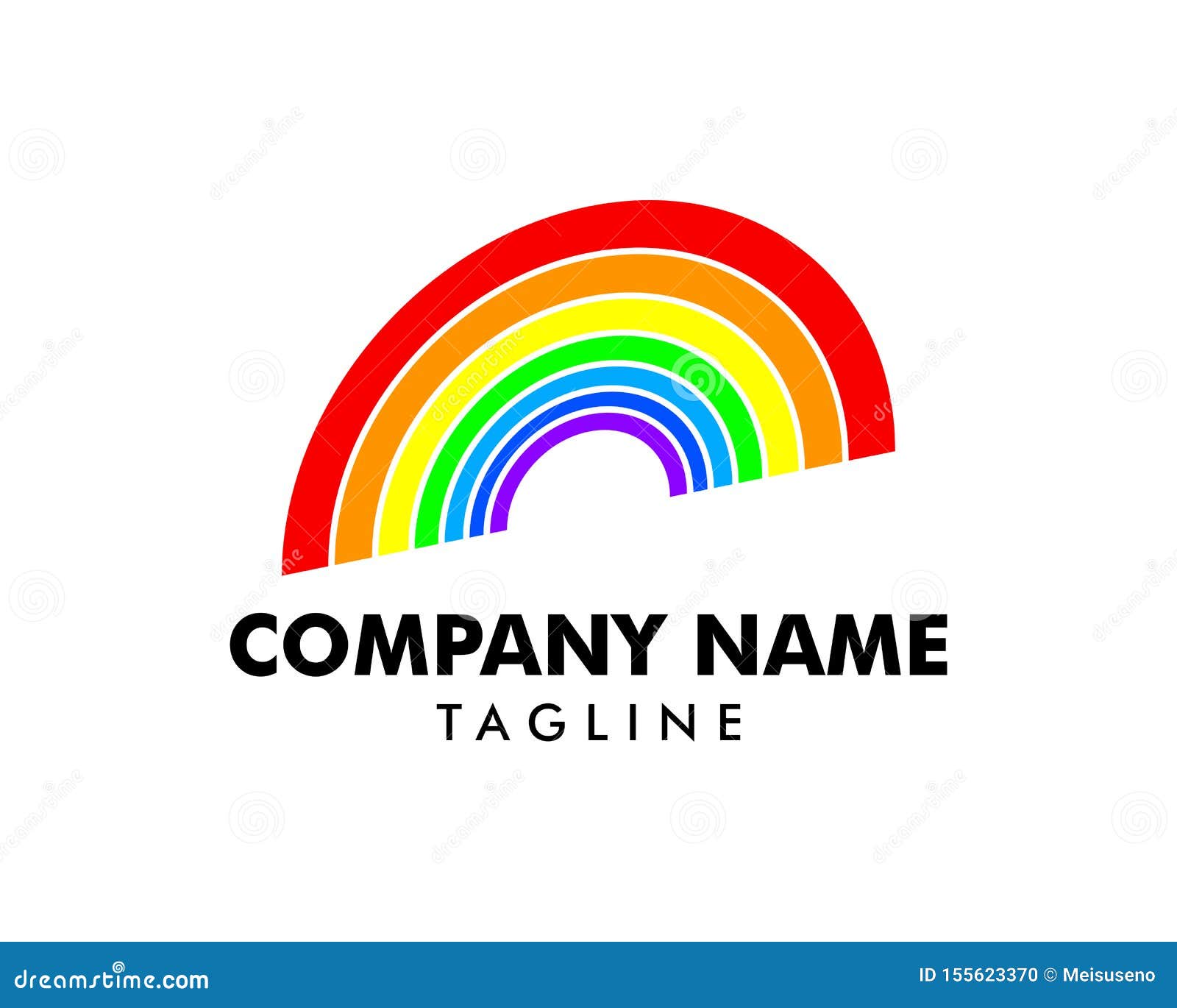 Rainbow Logo Design Vector Template Stock Vector - Illustration of ...