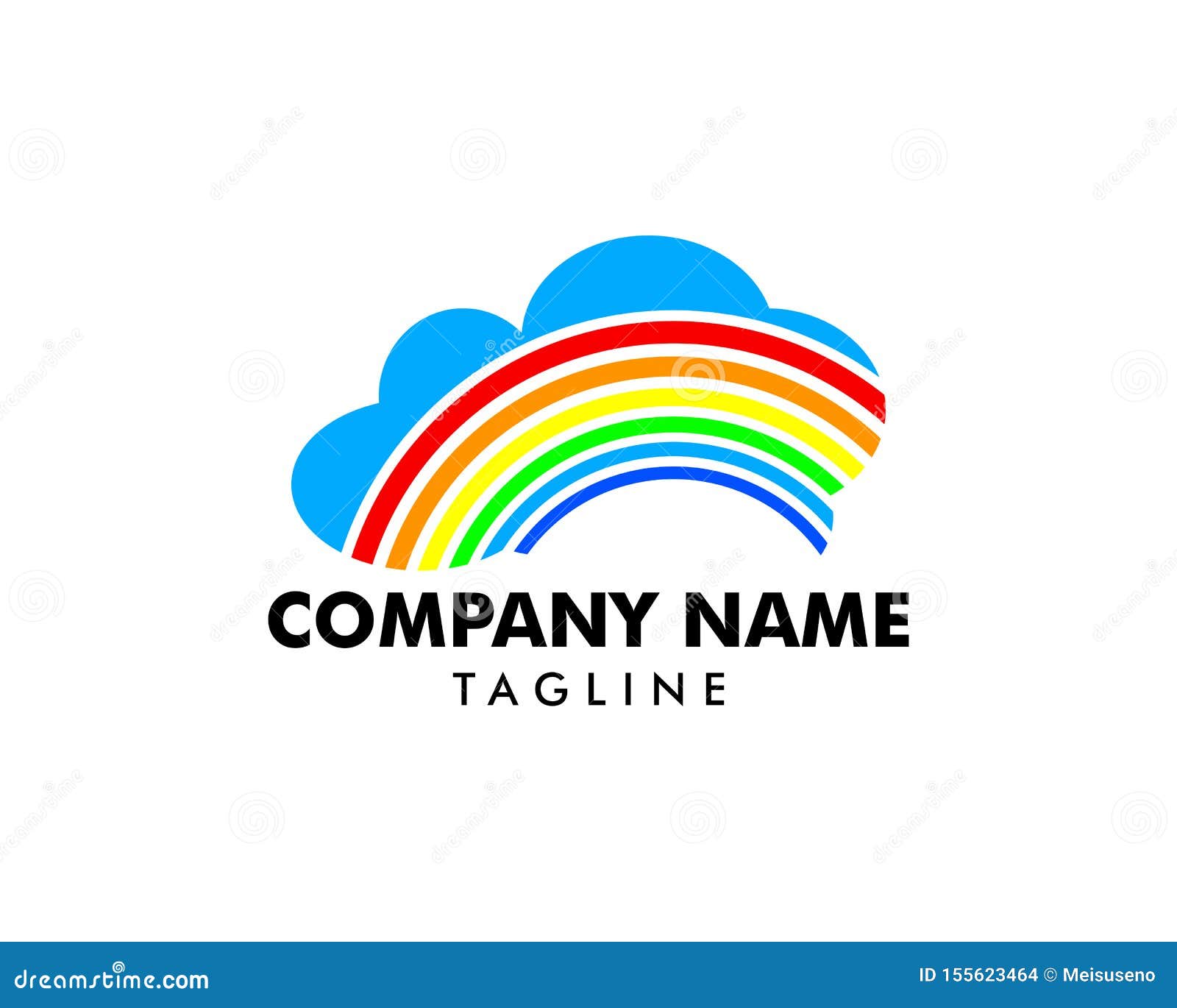 Rainbow Logo Design Vector Template Stock Vector - Illustration of ...