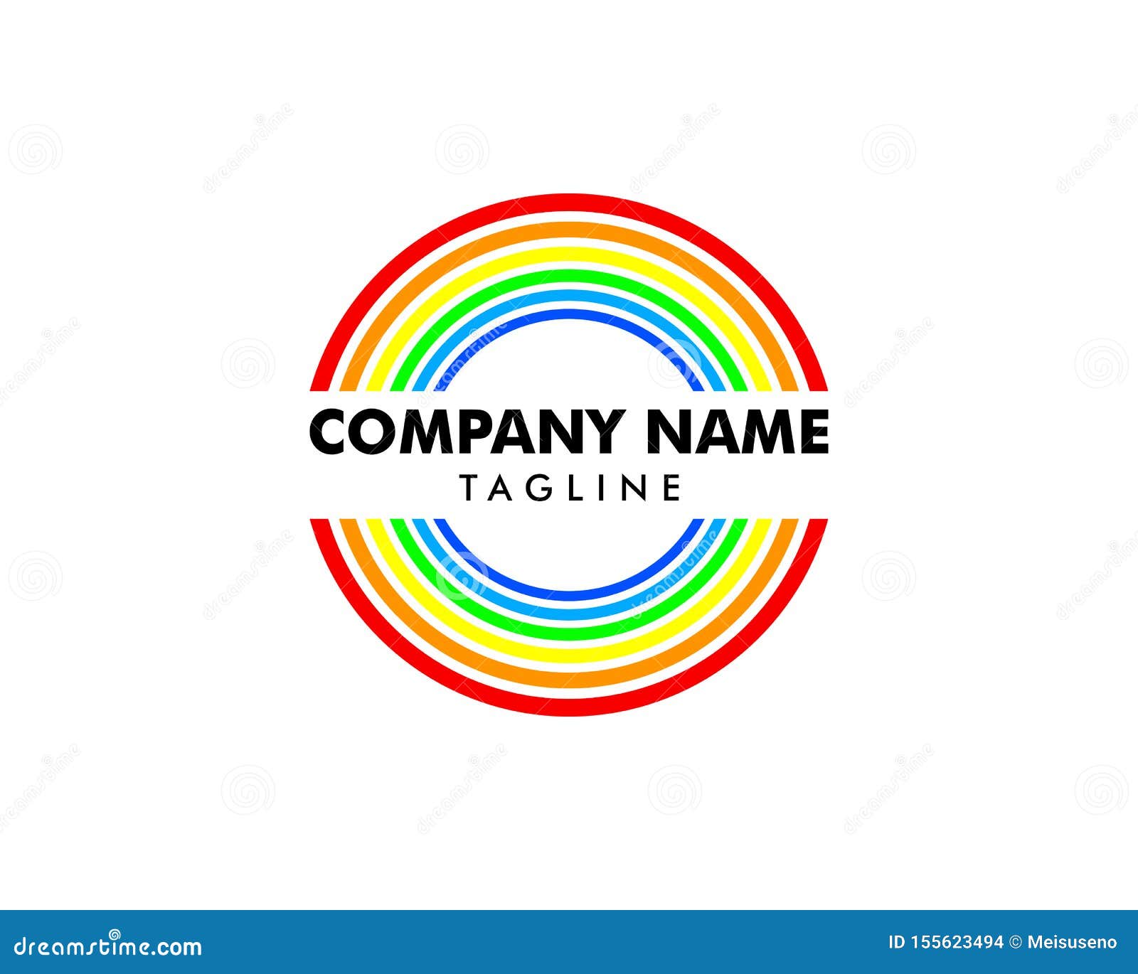 Rainbow Logo Design Vector Template Stock Vector - Illustration of ...
