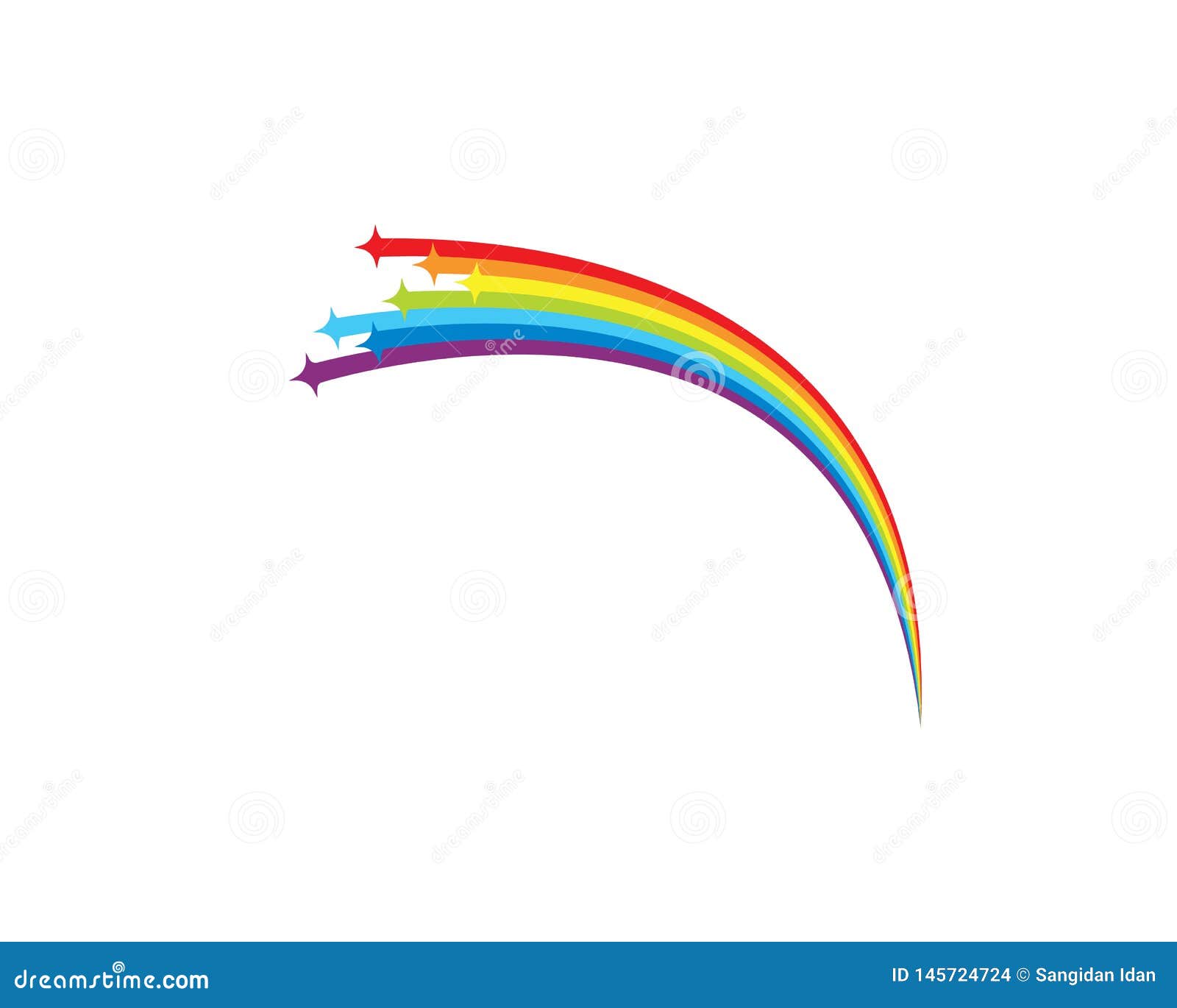 Rainbow Logo Icon Vector Template Stock Vector - Illustration of slogan ...