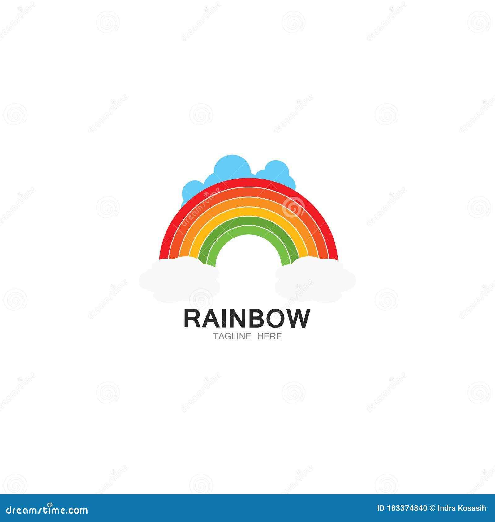 Rainbow Logo Template Vector Icon Illustration Stock Vector ...