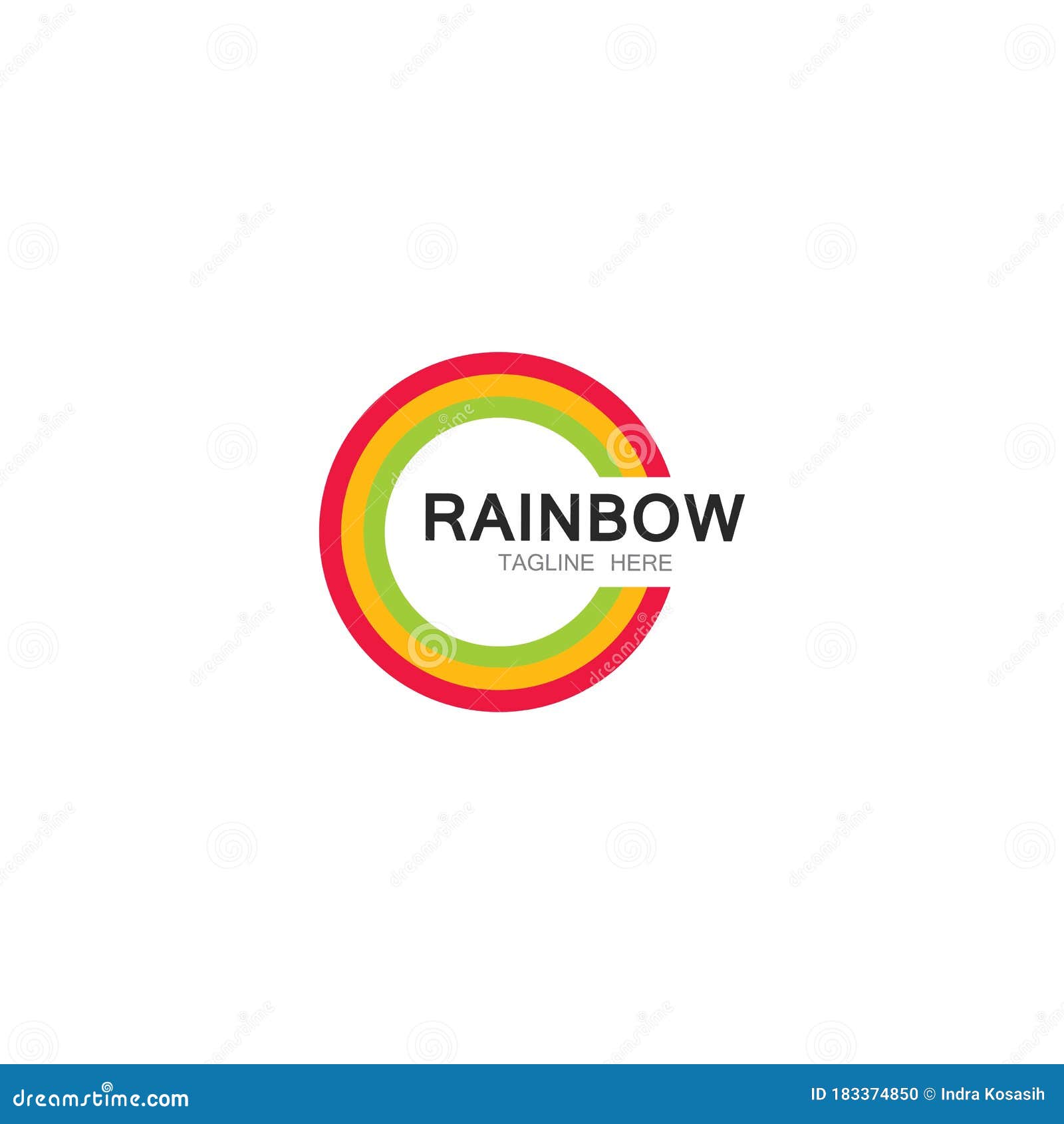 Rainbow Logo Template Vector Icon Illustration Stock Vector ...