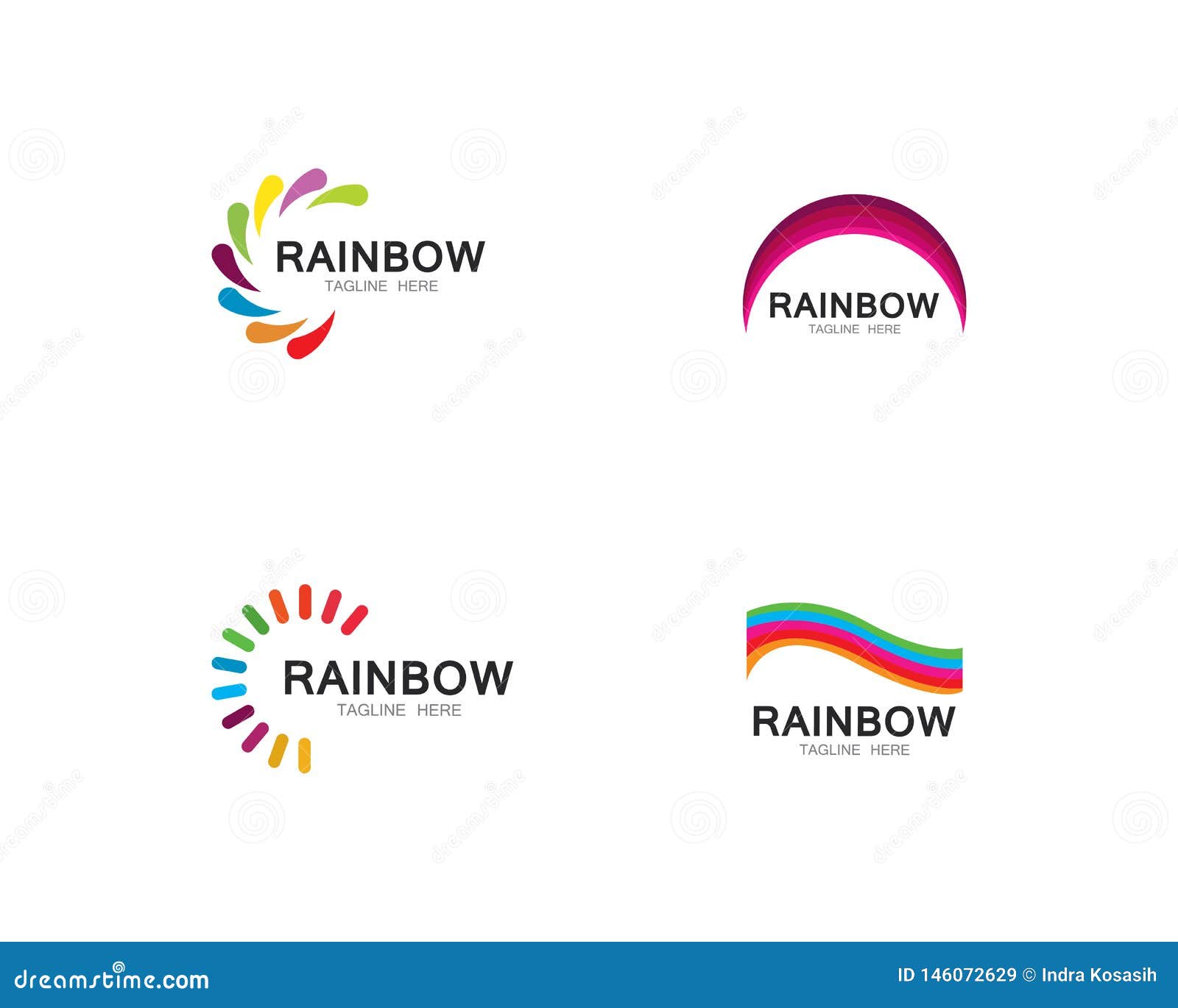 Rainbow Logo Template Vector Icon Illustration Stock Vector ...