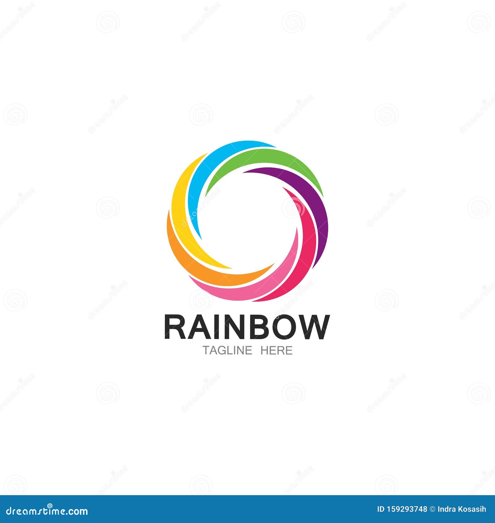 Rainbow Logo Template Vector Icon Illustration Stock Illustration ...