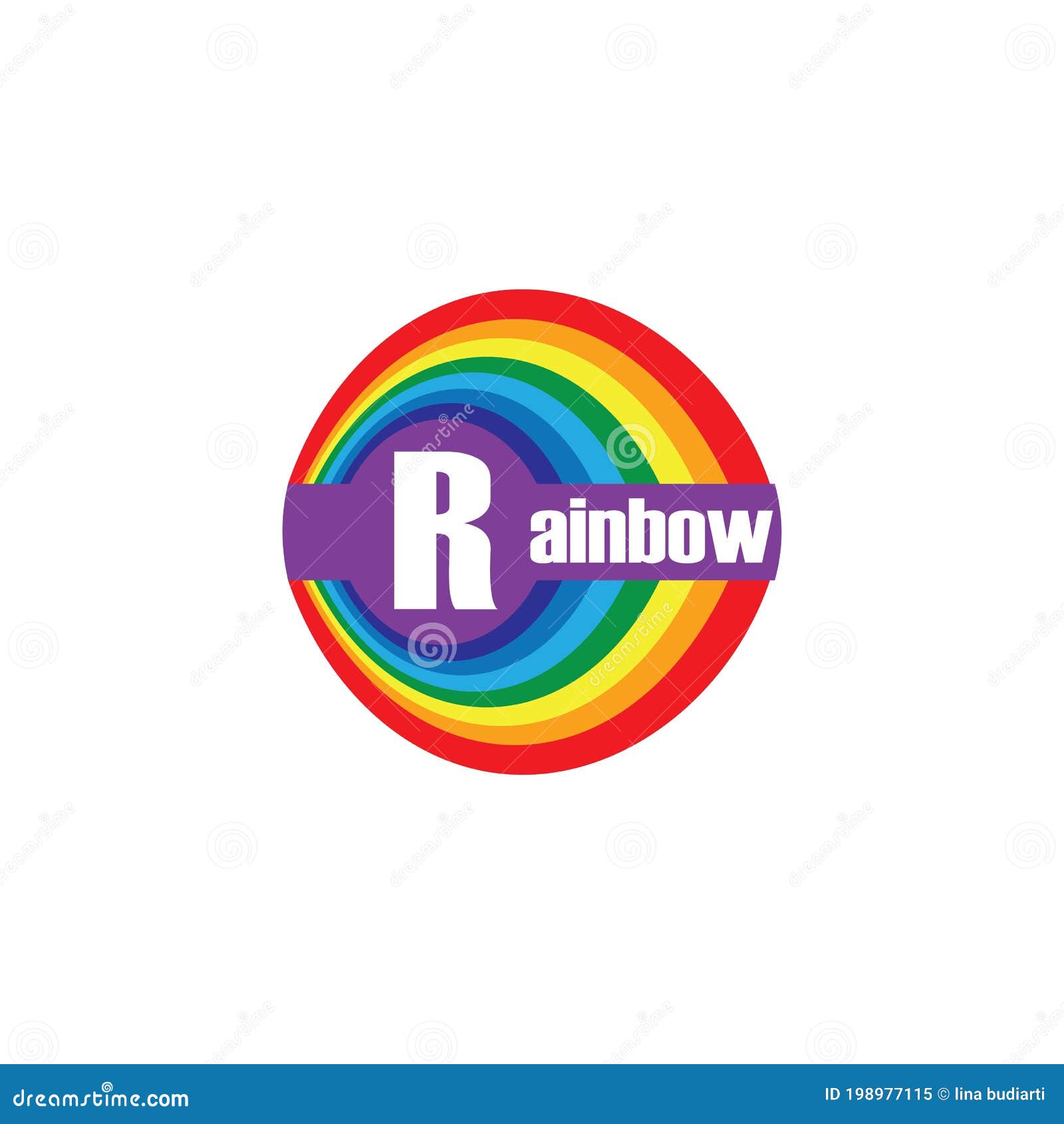 Rainbow logo stock vector. Illustration of creative - 198977115