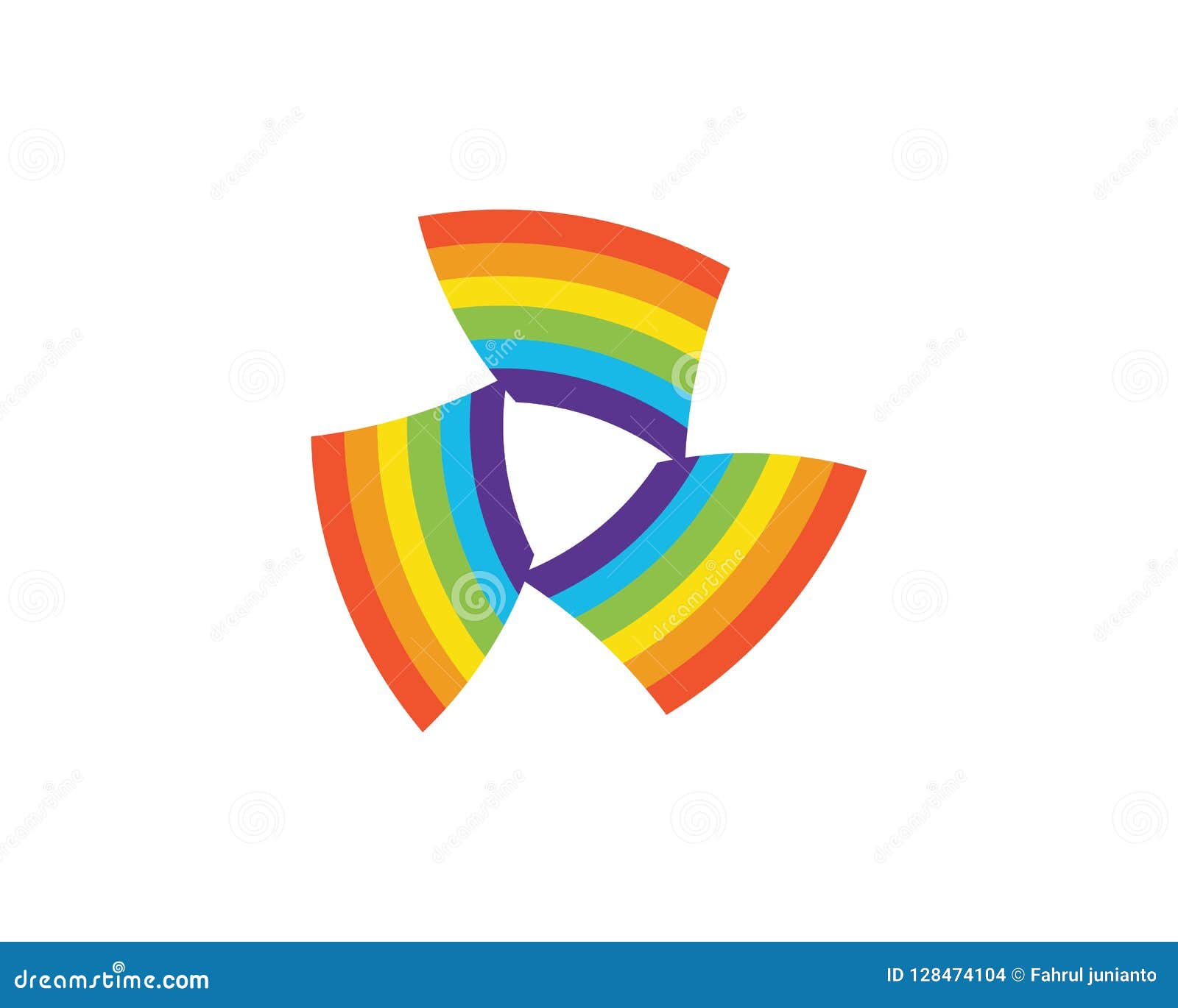 Rainbow Logo Vector Illustration Stock Vector - Illustration of paint ...