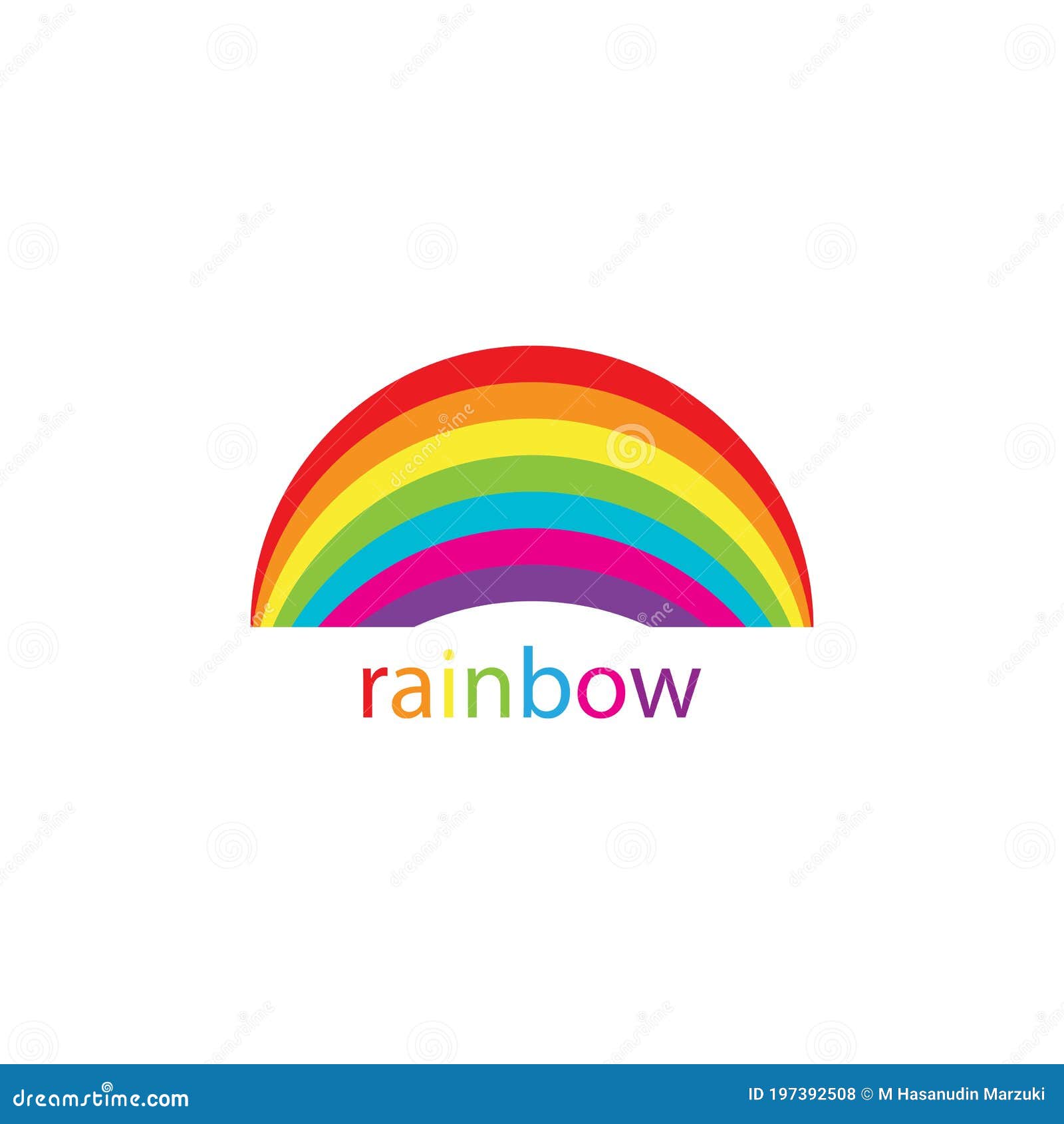 Rainbow logo vector stock vector. Illustration of abstract - 197392508